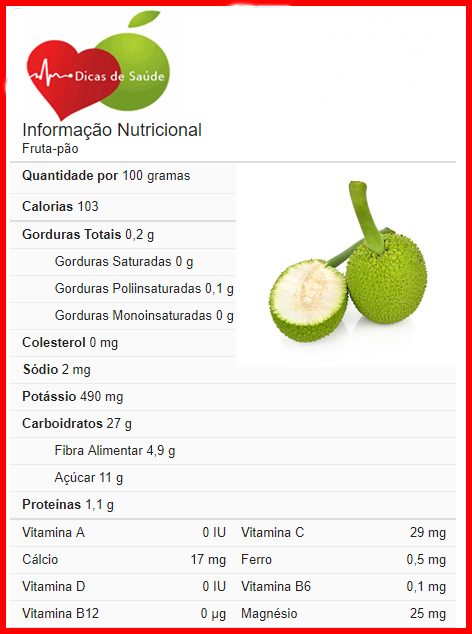 Fruta-Pão: Para que serve, como usar, valor nutricional, benefícios e ...