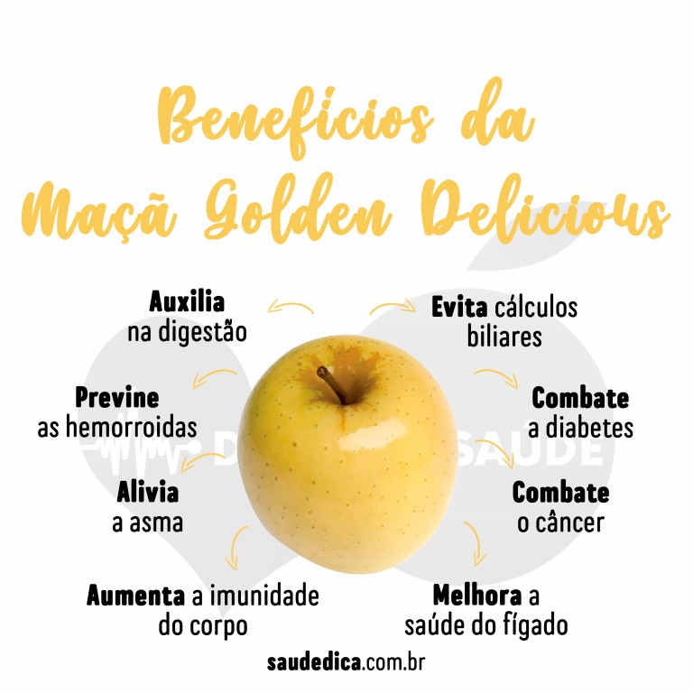 Maçã Golden Delicious é boa para asma, imunidade e digestão: veja os 10 ...