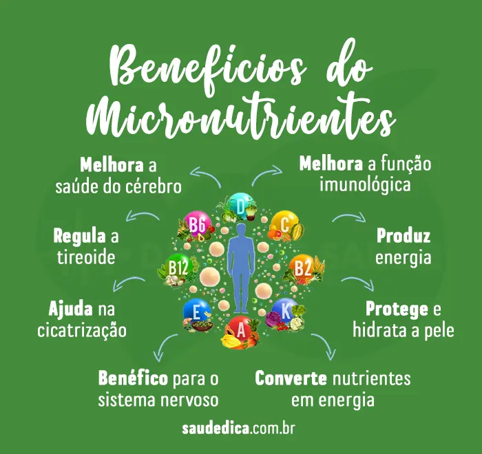 15 benefícios dos micronutrientes para saúde